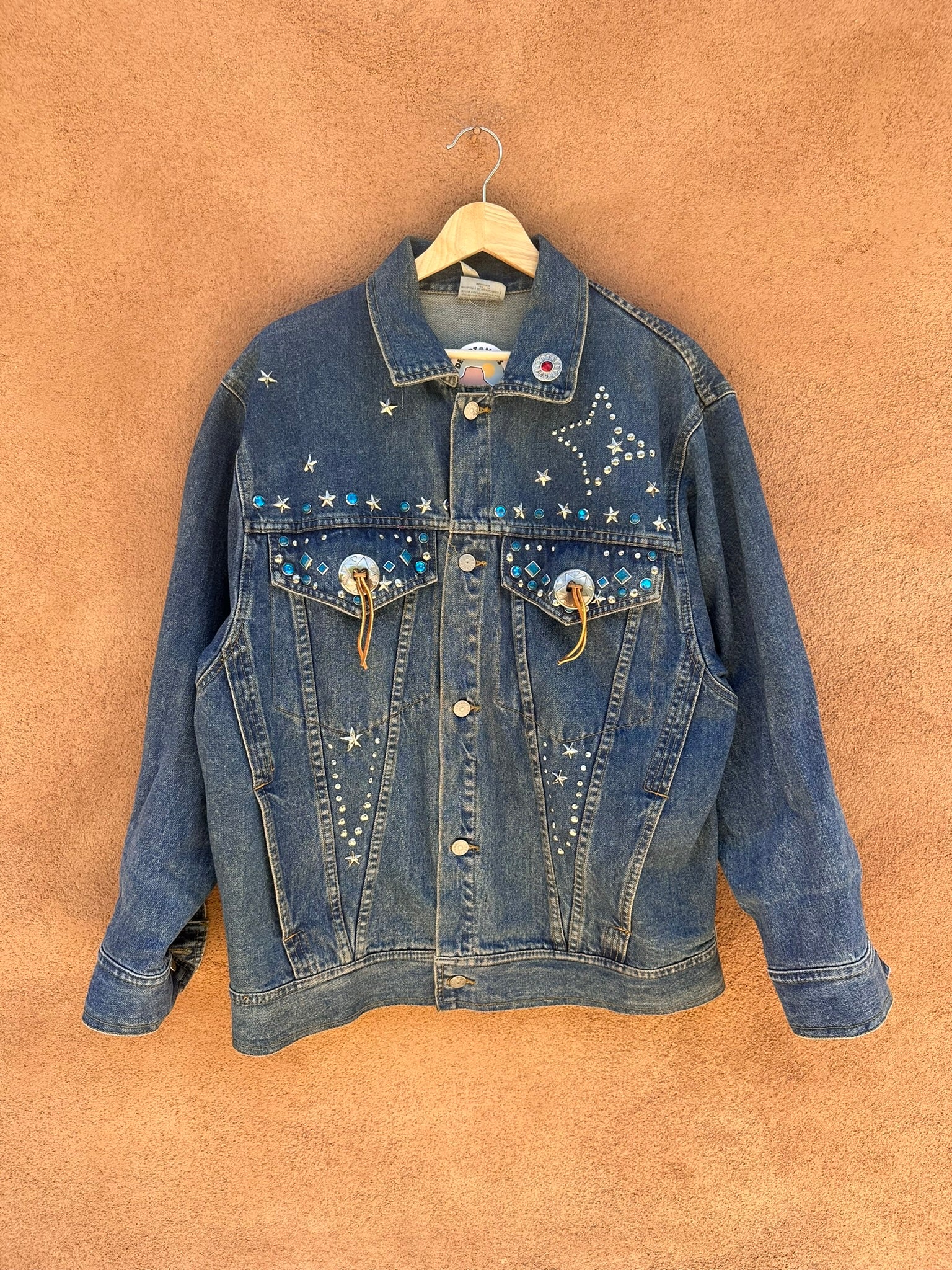 Vintage Blinged Out Freego Denim Jacket – DESERT MOSS VINTAGE