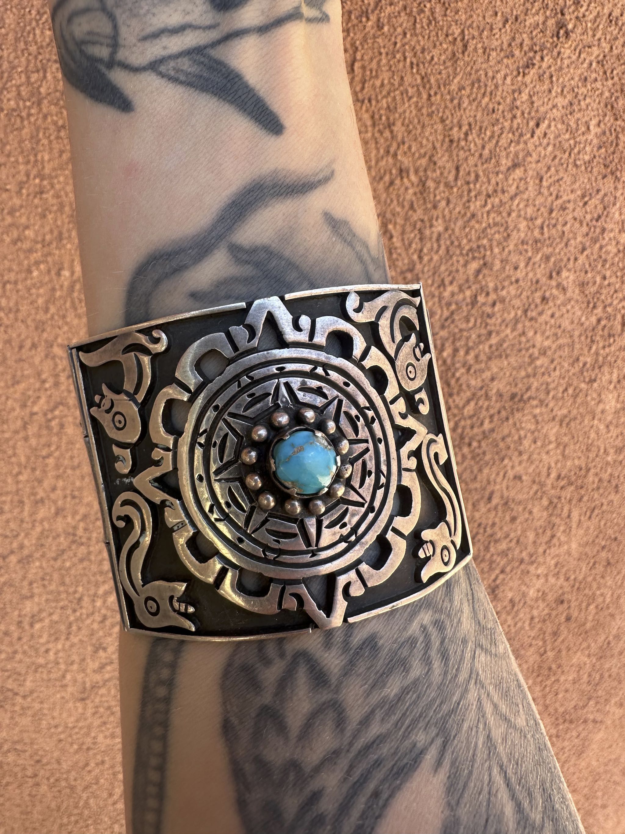 Aztec Sun and Serpents Link Bracelet – DESERT MOSS VINTAGE