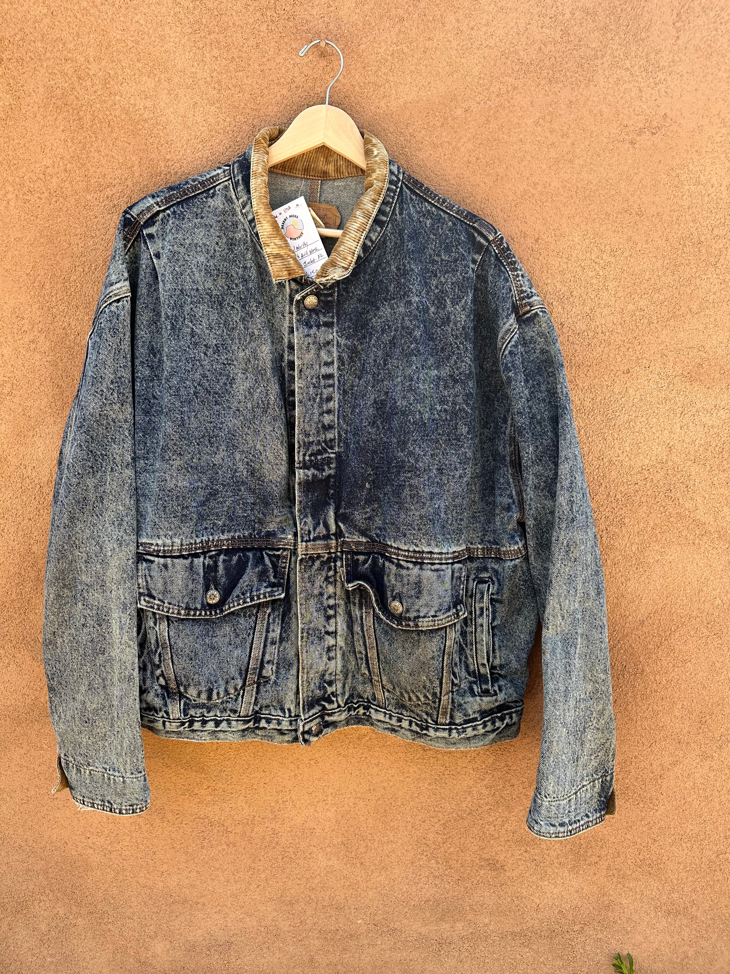 Vintage Drool Worthy Levi's Acid Wash Denim Jacket - Made in USA - XL ...