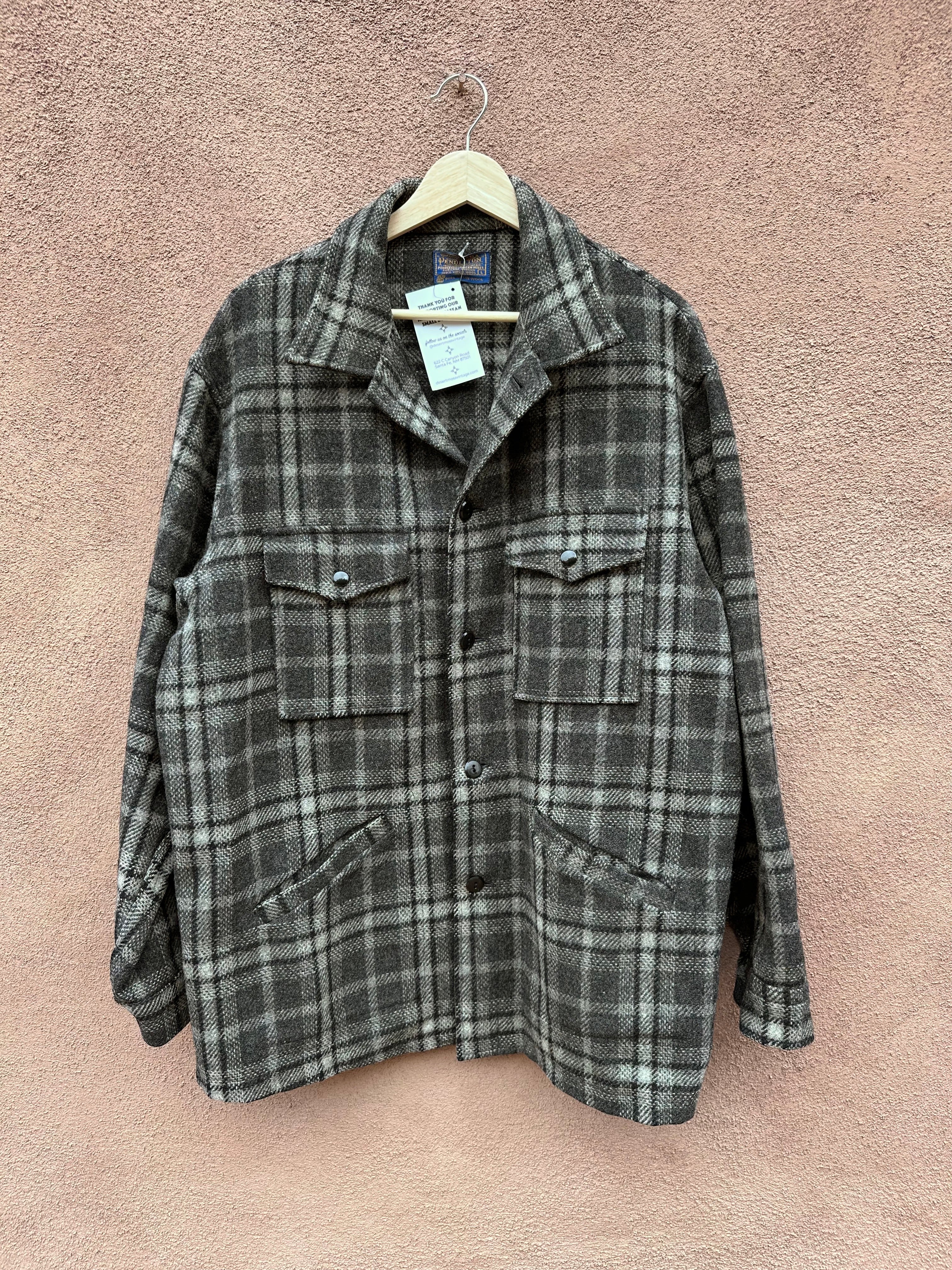 Vintage 1970's Black and Gray Pendleton Chore Jacket – DESERT MOSS VINTAGE