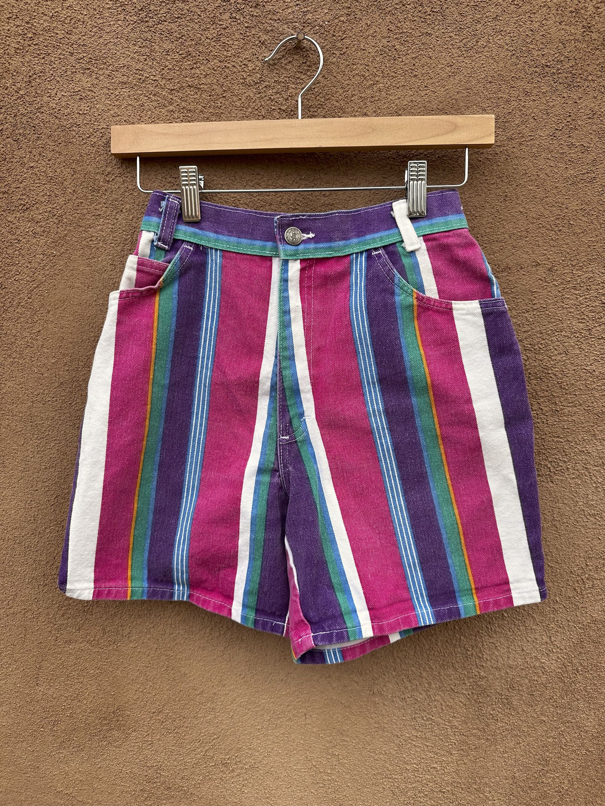 Vintage Colorfully Striped Jorts by Trend Basics - Shorts w: 24 ...