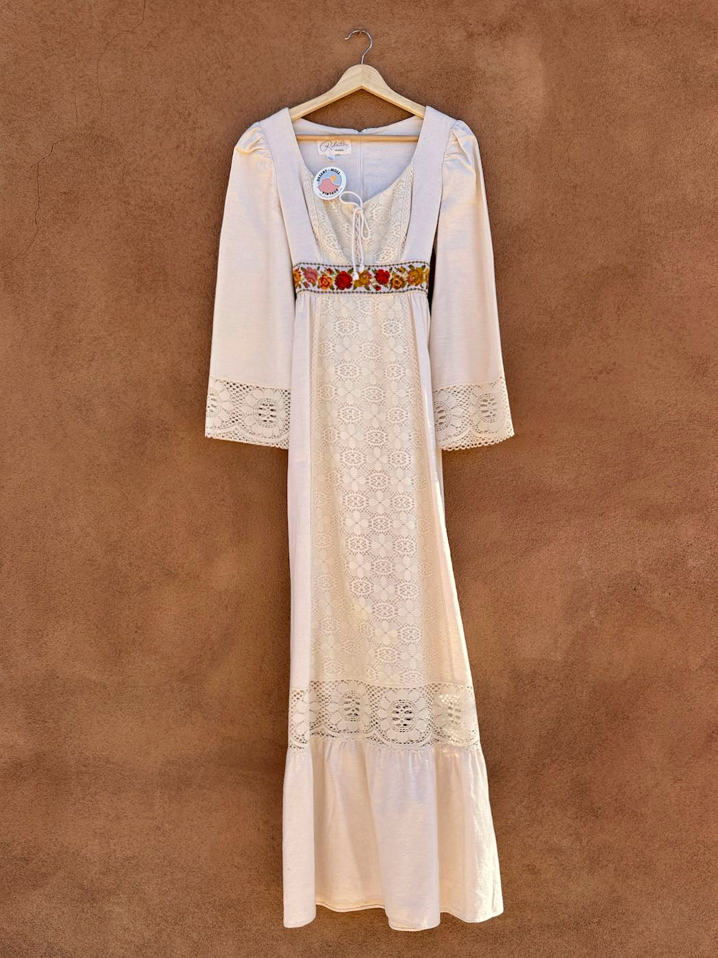 Vintage 1960's Hippie Maiden Cotton Belted Dress, Roberta of California ...