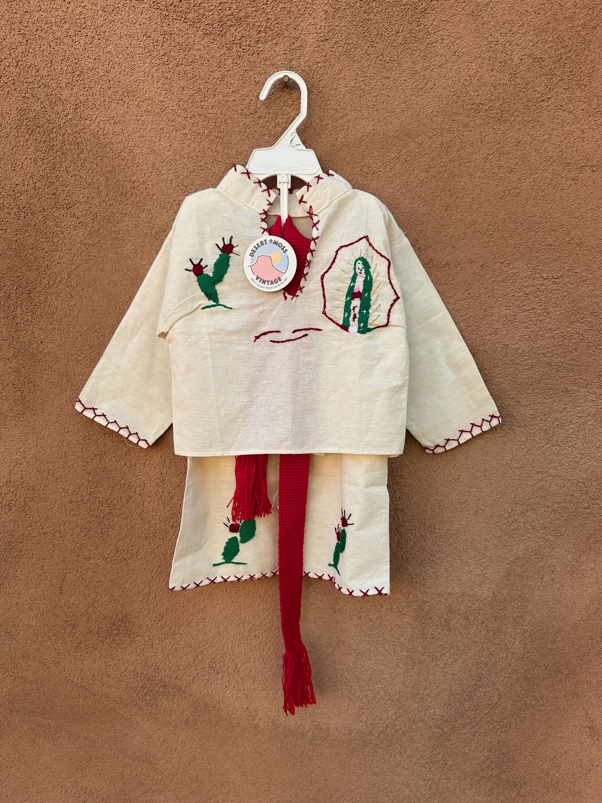 Vintage 1950's Kid's Cotton Mexican Set with Virgen de Guadalupe ...