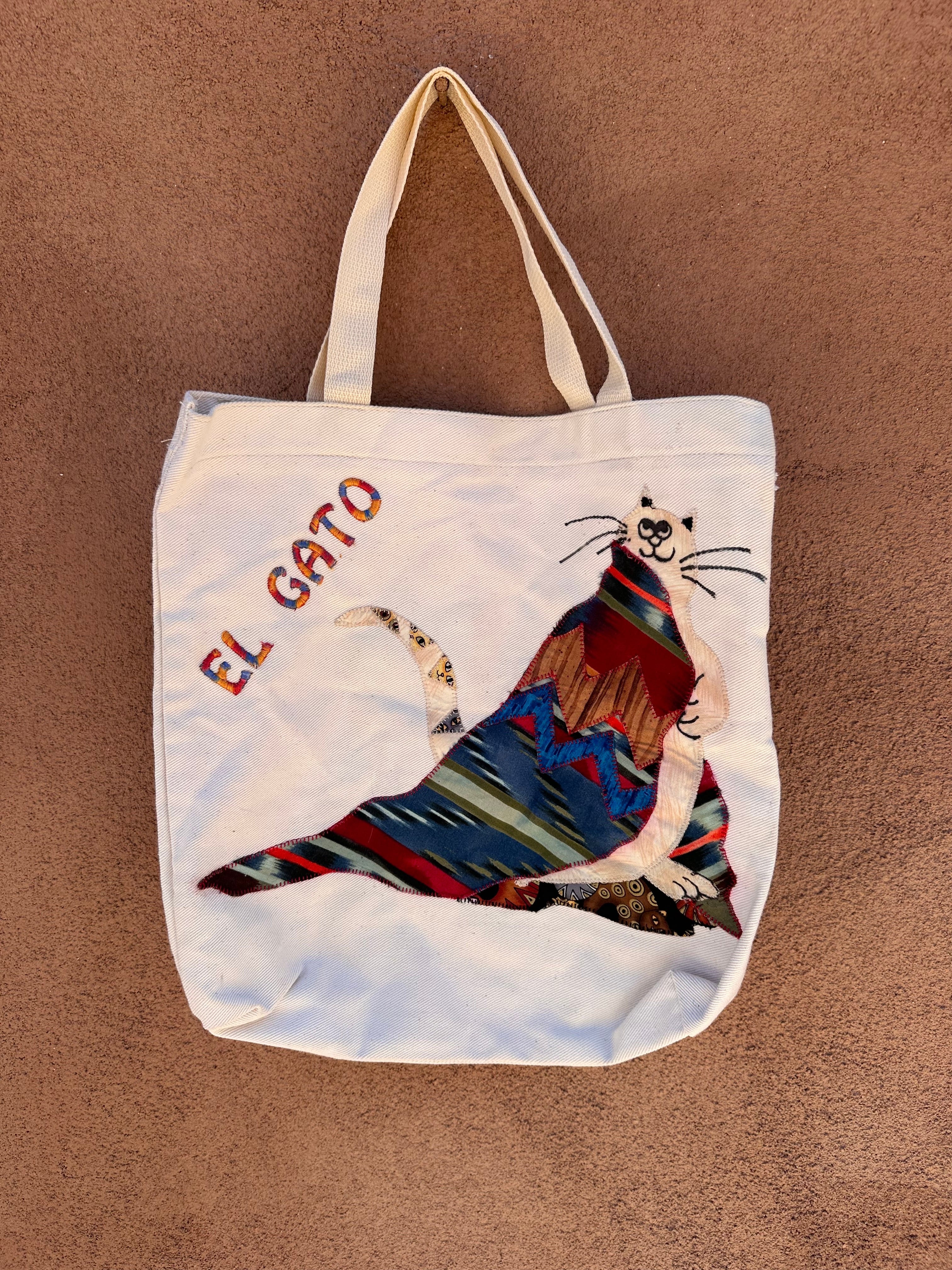 Vintage "El Gato" Santa Fe Style Canvas Tote – DESERT MOSS VINTAGE