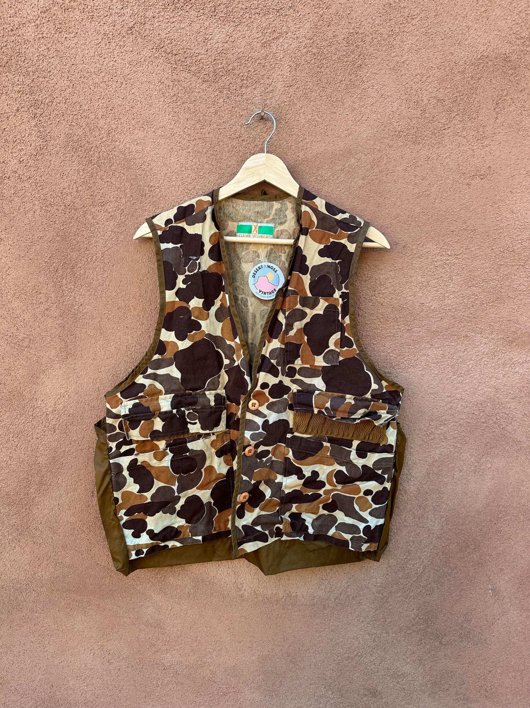 Vintage Game Winner Sportswear Camo Hunting Vest – DESERT MOSS VINTAGE
