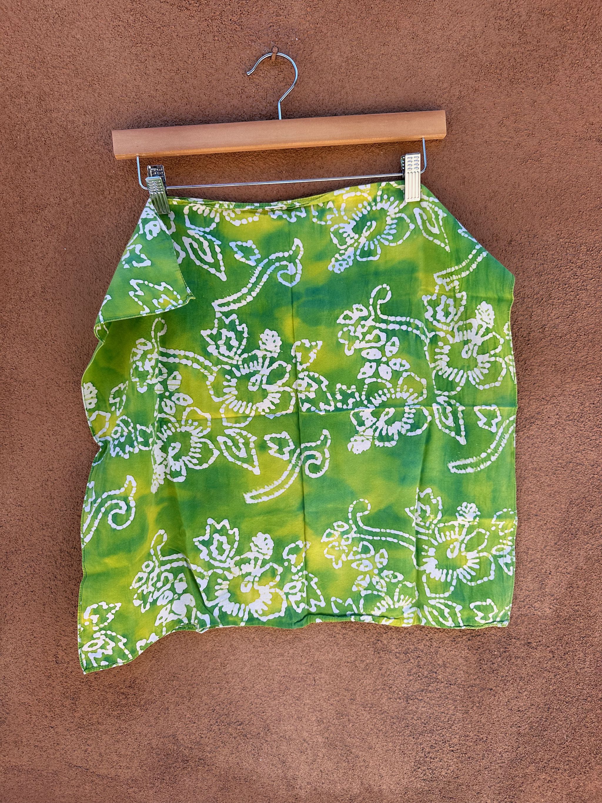 Vintage Green Batik Handkerchief – DESERT MOSS VINTAGE