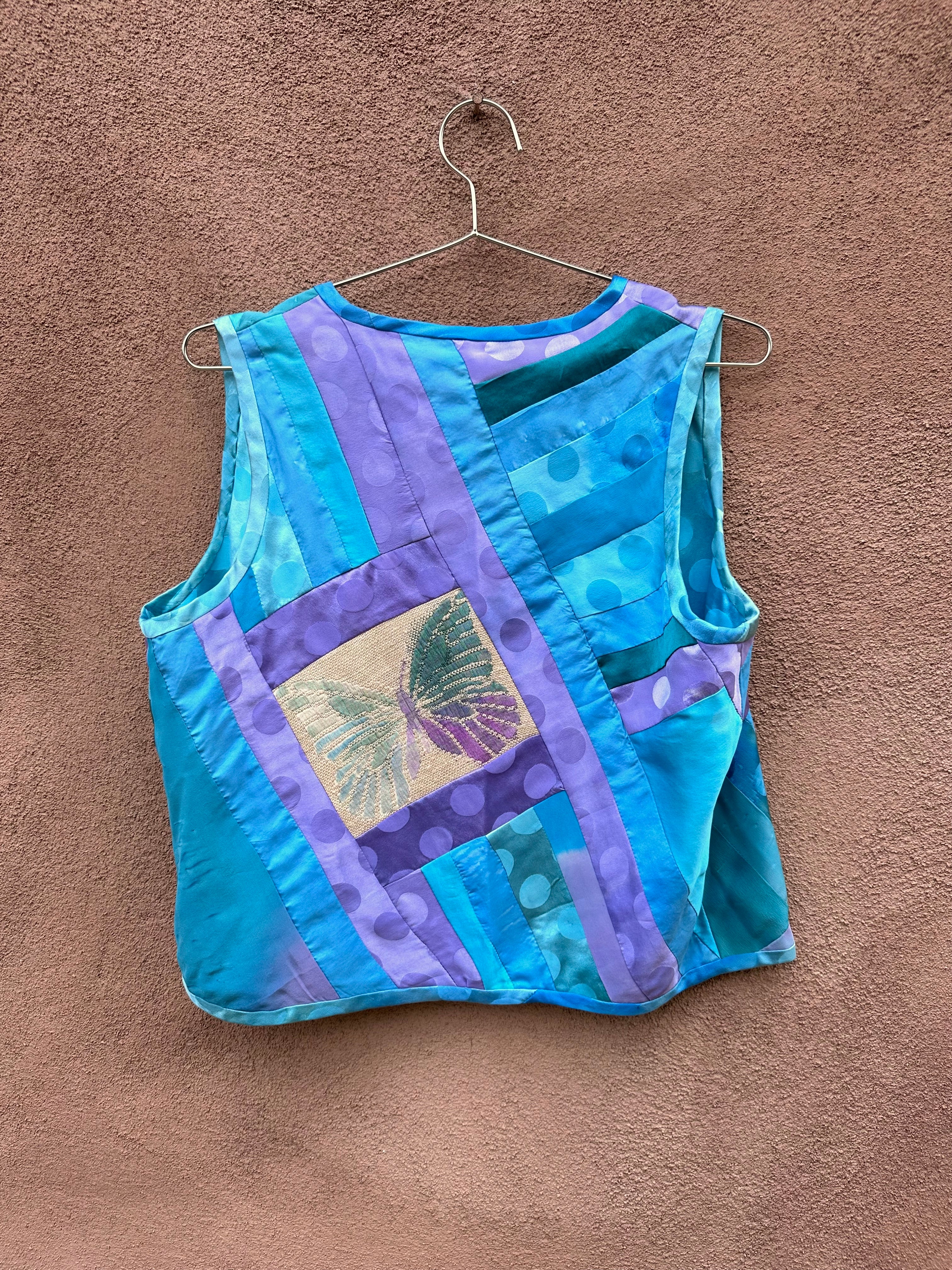 Vintage Reversible Silk Butterfly Vest – DESERT MOSS VINTAGE