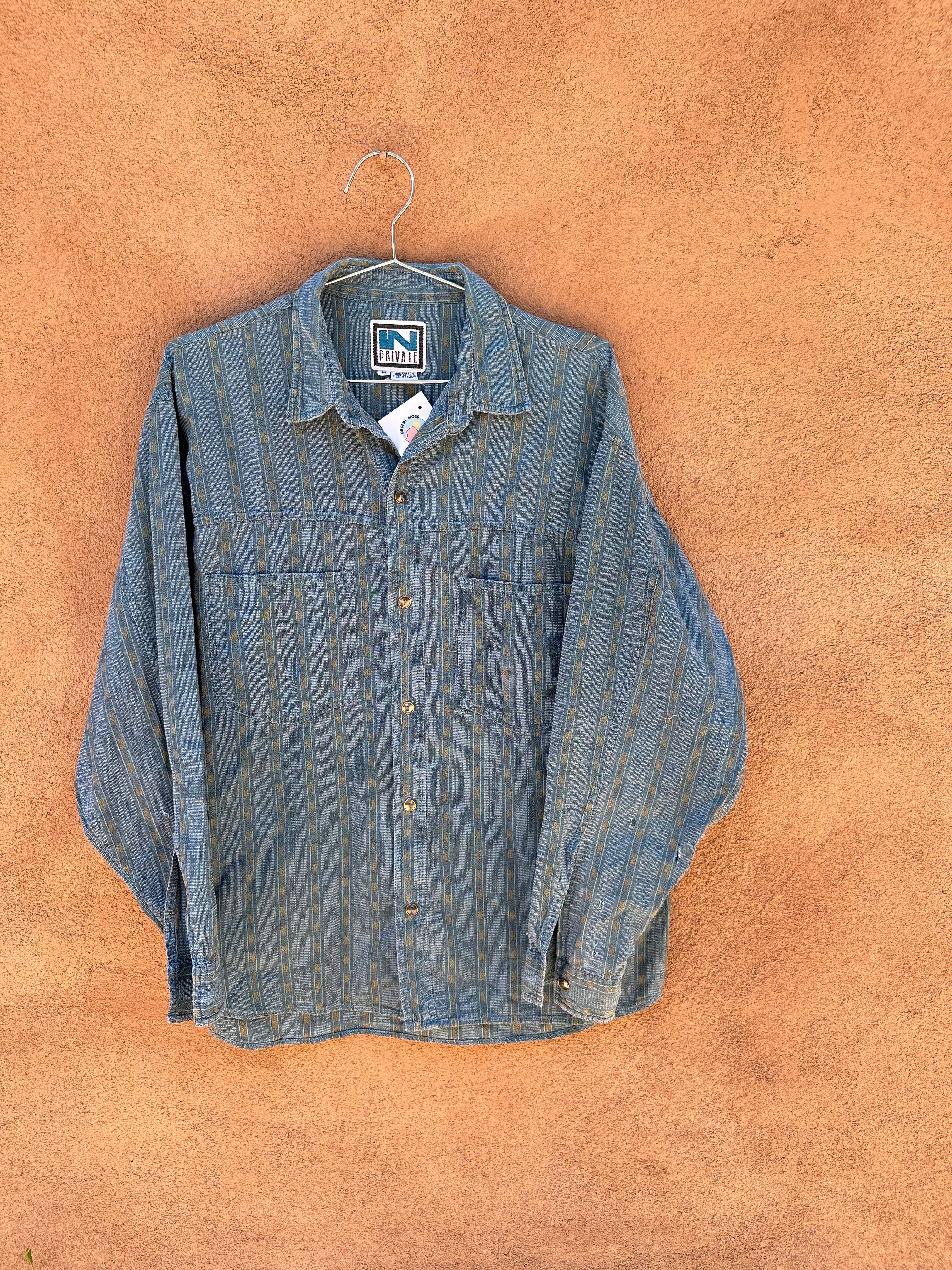 Vintage In Private 1980's Men's Button Up – DESERT MOSS VINTAGE