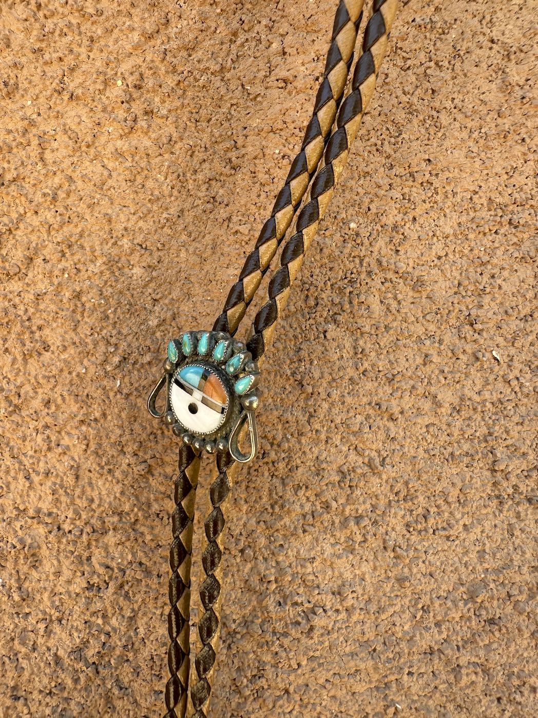 Small Zuni Sunface Bolo Tie – DESERT MOSS VINTAGE