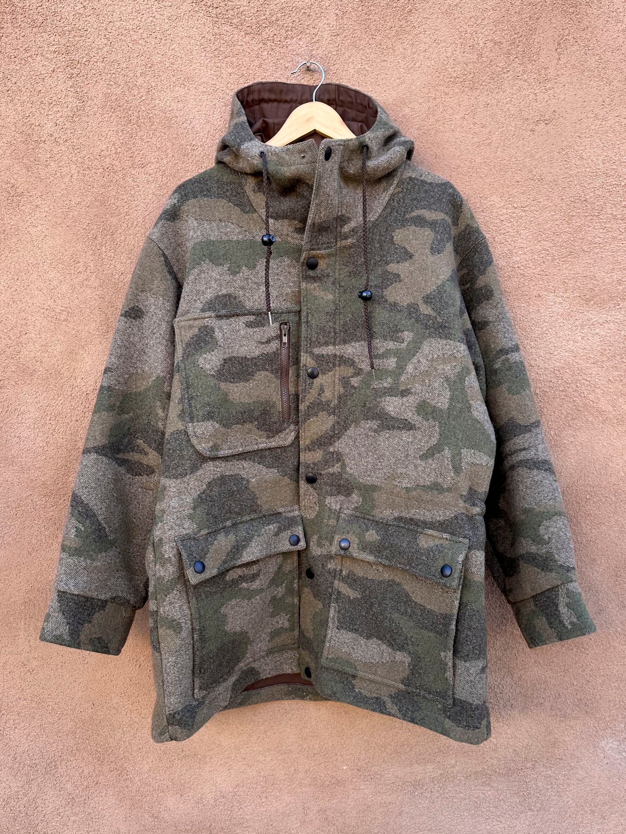 100% Wool Hooded Outdoorsman Cabela's & Pendleton Hunting Camo Jacket ...