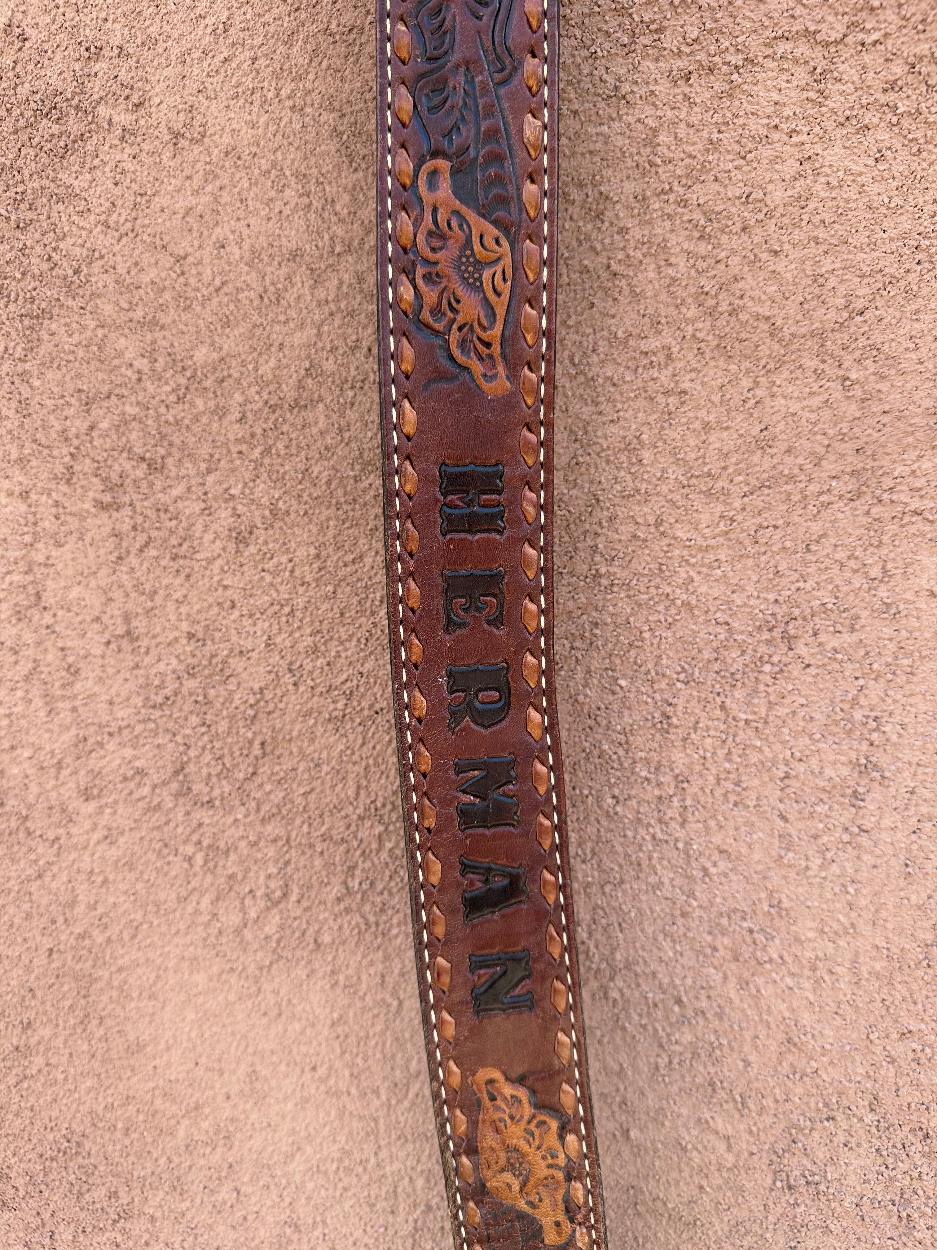 Vintage Hand Tooled Leather "Herman" Belt - Floral – DESERT MOSS VINTAGE