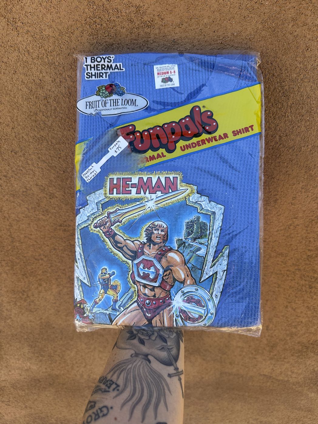 Vintage Deadstock He-Man Thermal Top by Funpals – DESERT MOSS VINTAGE