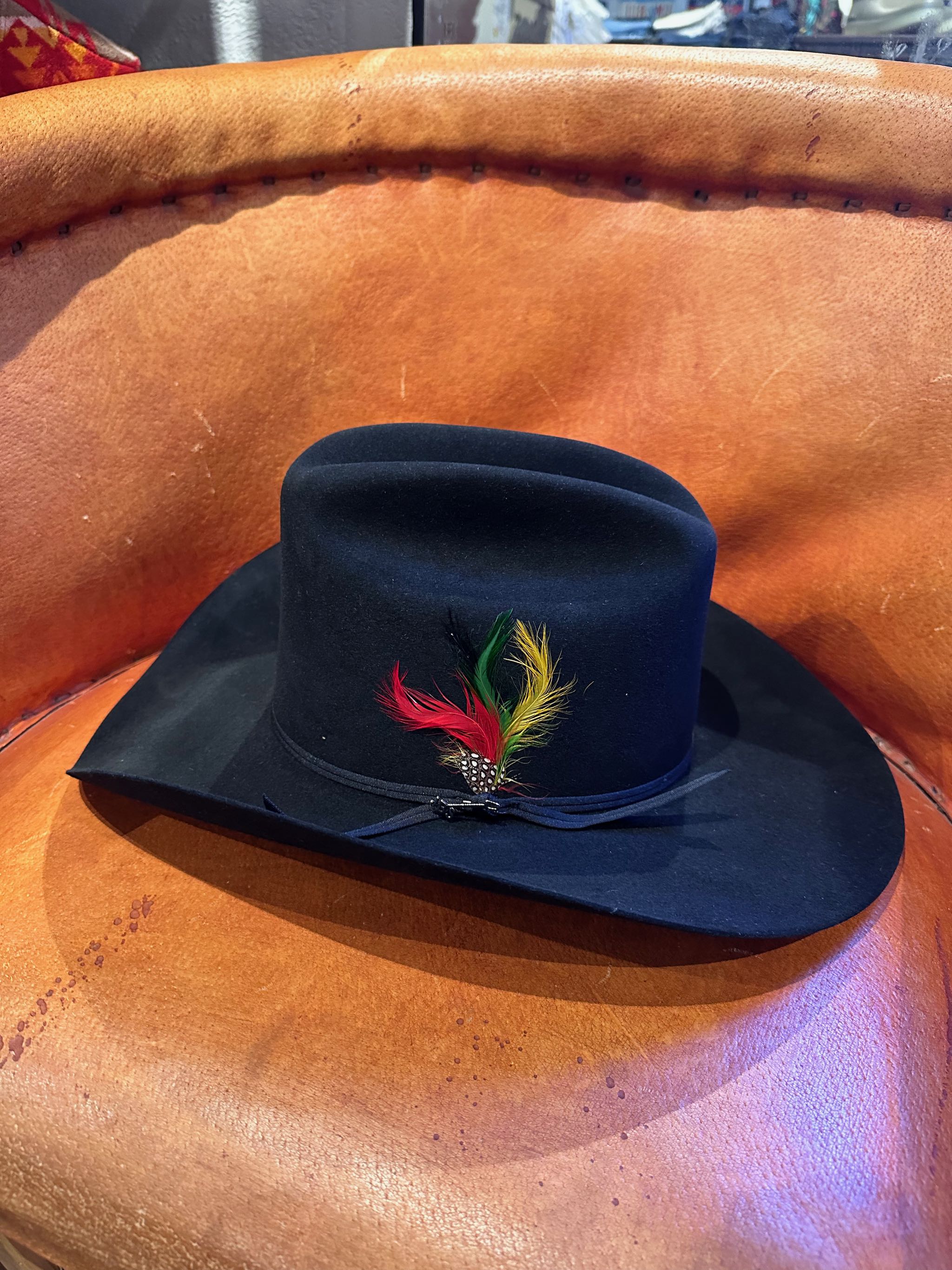 Vintage Stetson Rancher Black Cowboy Hat 7 5/8 – DESERT MOSS VINTAGE