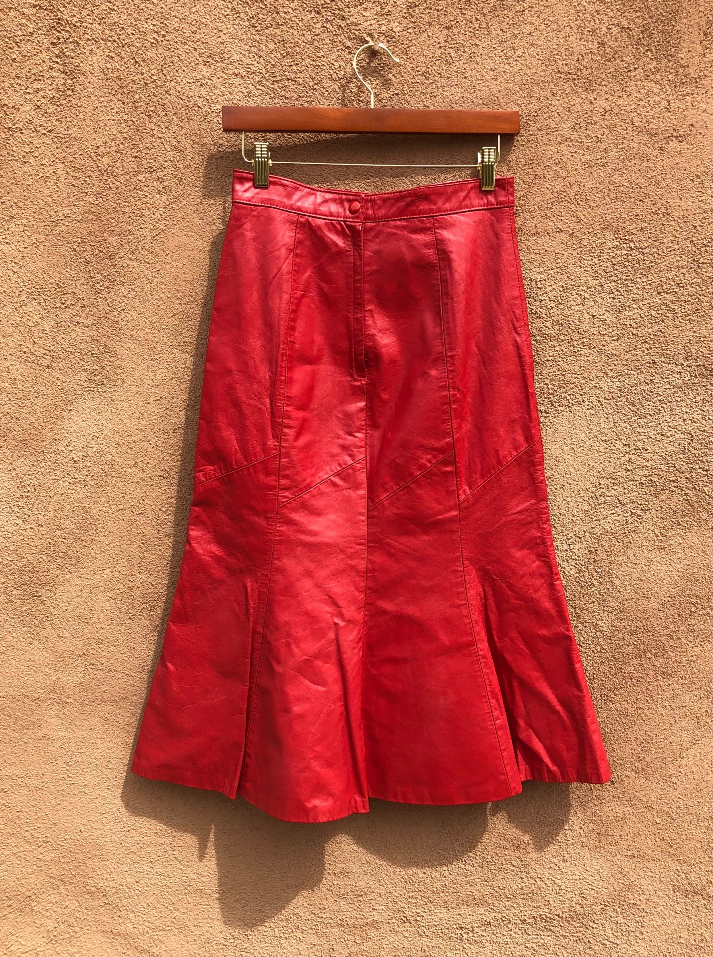 Vintage 1970's Northside Fashions Red Leather Skirt – DESERT MOSS VINTAGE
