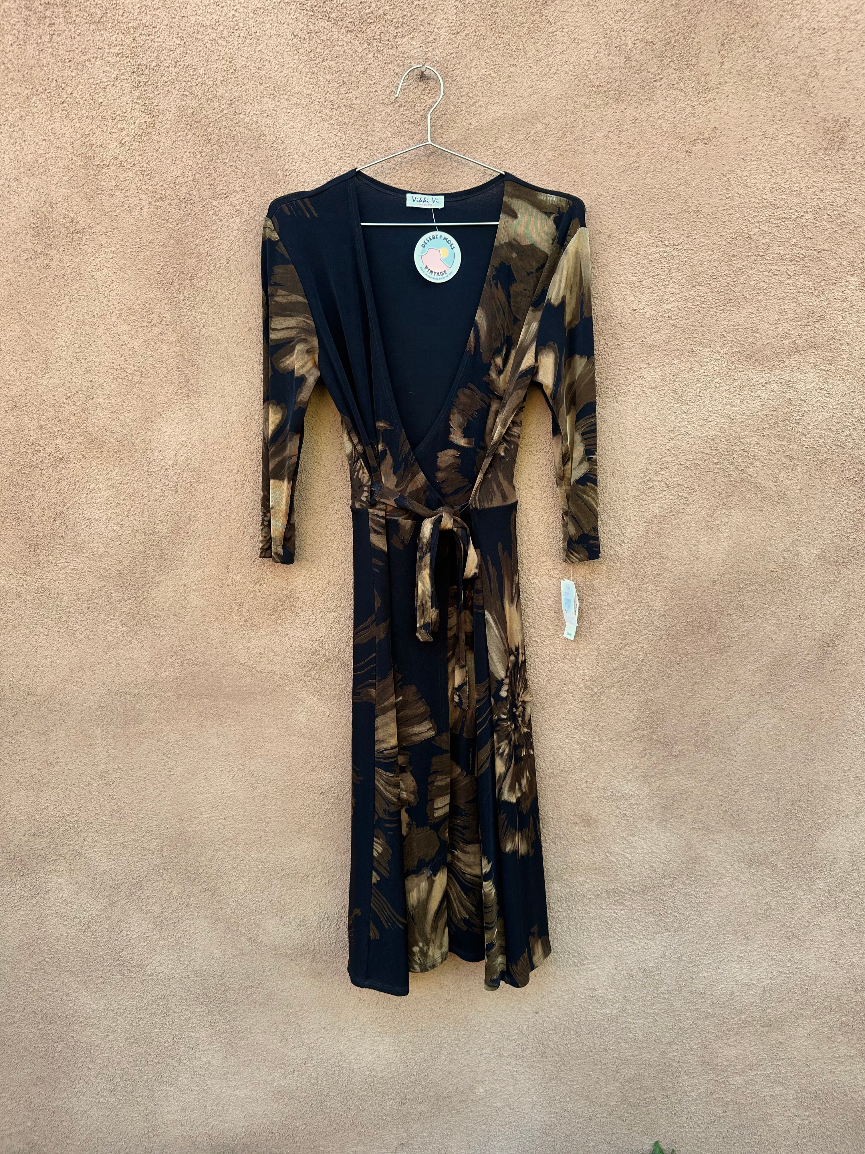 Vintage 90's Vikki Vi Deadstock NWT Gold & Black Dress – DESERT MOSS ...