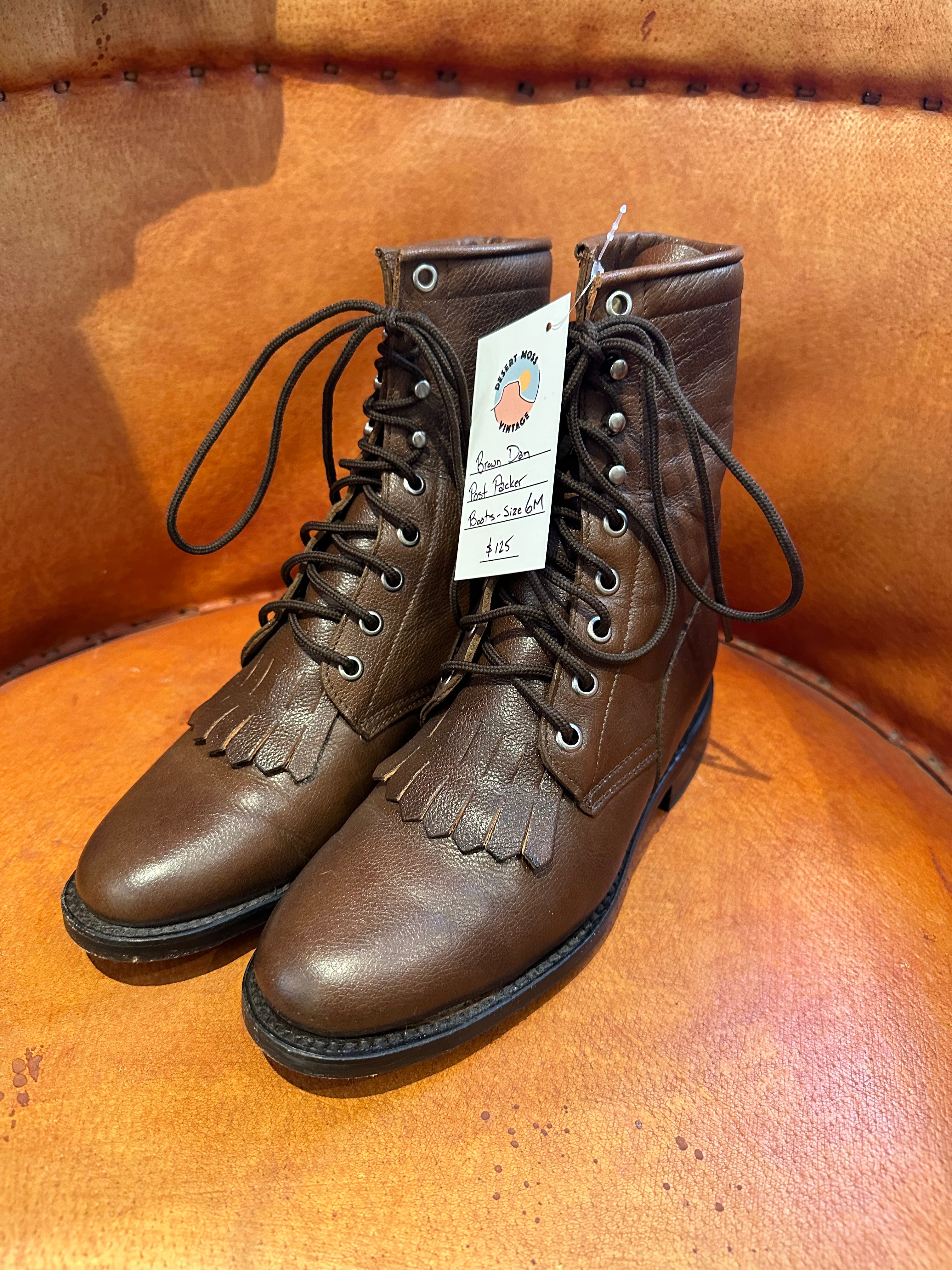 Vintage Brown Dan Post Packer Boots 6M – DESERT MOSS VINTAGE
