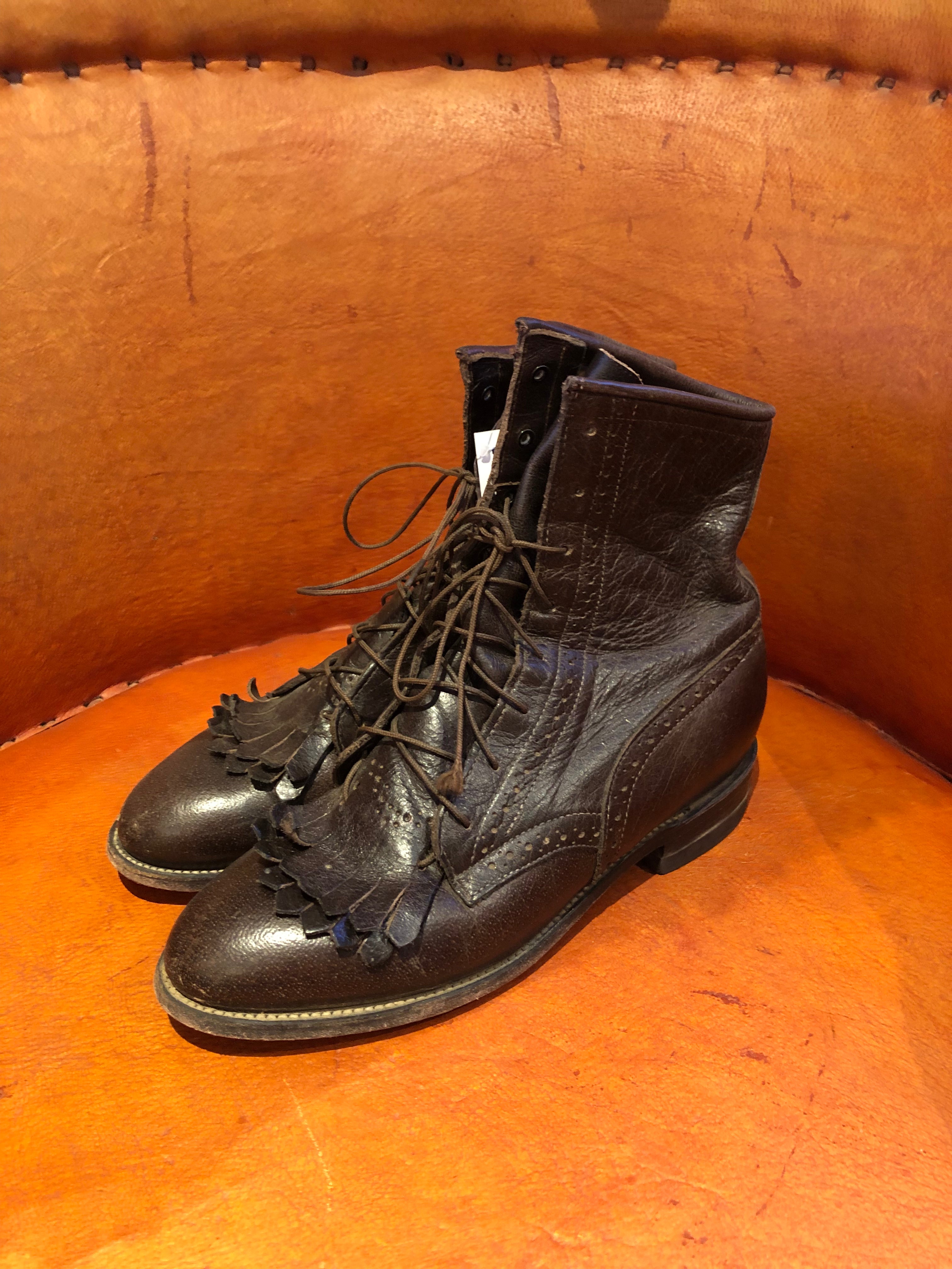 Justin Packer Boots Brown Oxford Style- 8 – DESERT MOSS VINTAGE